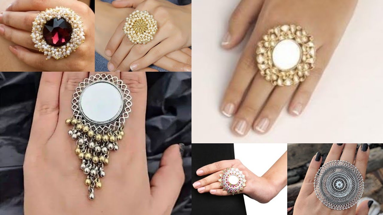 Fashionable, trendy, outstanding artificial big ring design woman's ...