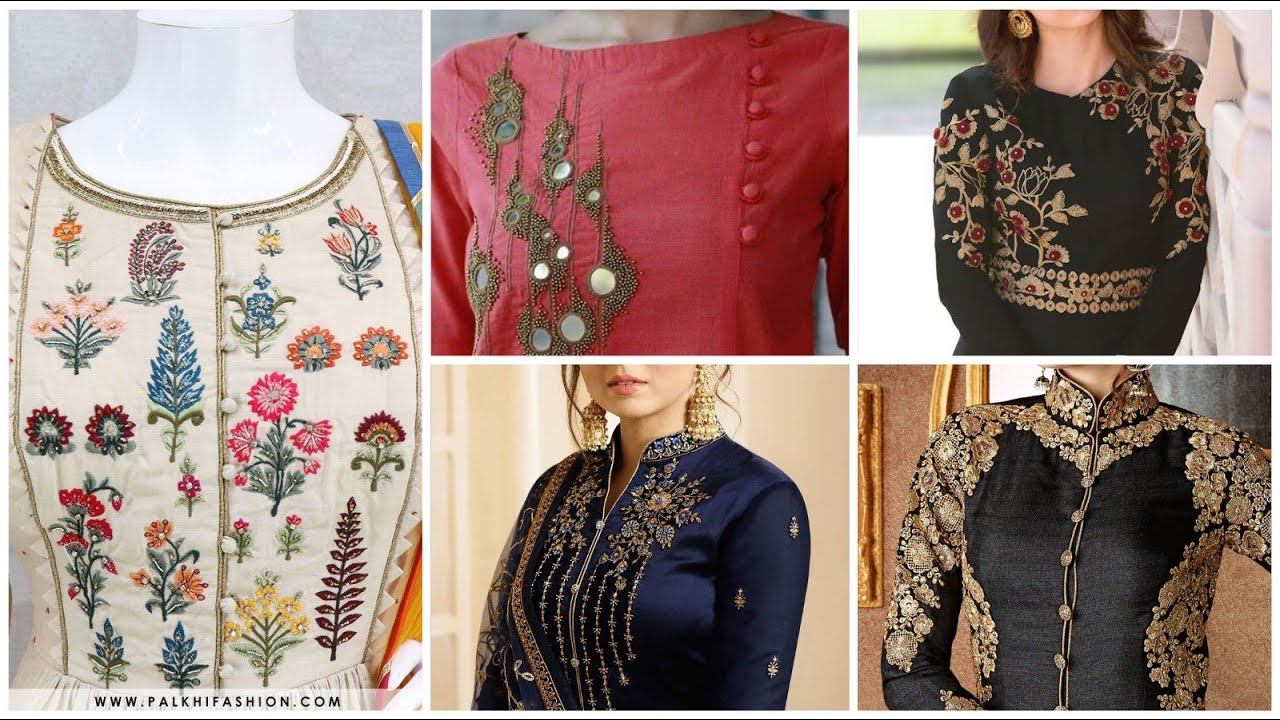 Very Trendi & Beautifull 35 Hand Embroidered Designing Ideas - YouTube