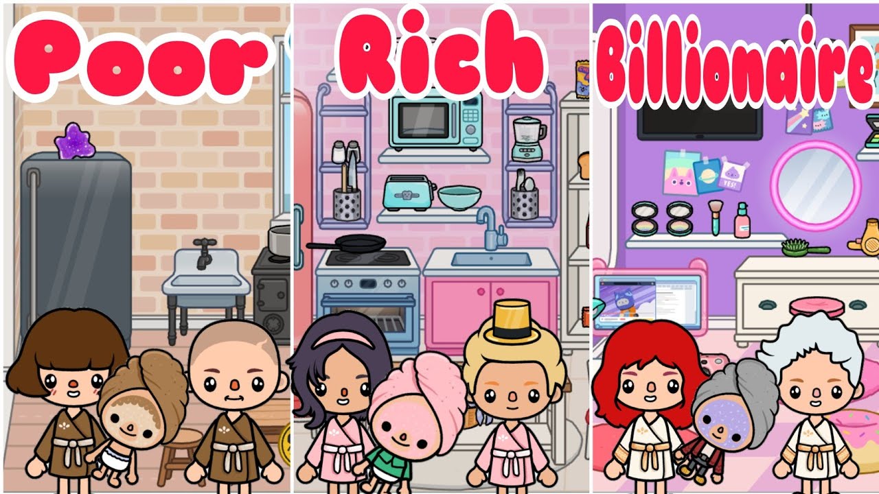 Poor Rich Billionaire House Routine Toca Life World Toca Boca