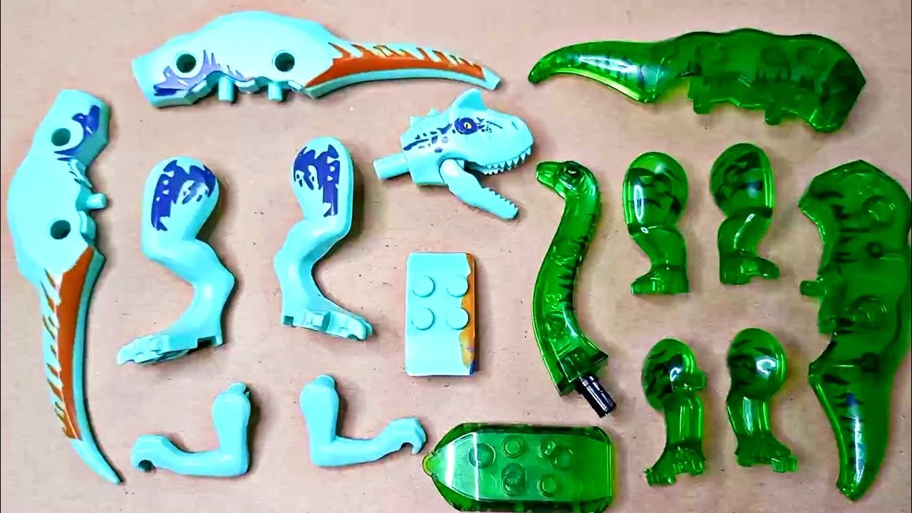MERAKIT MAINAN LEGO DINOSAURUS 🦖 GIGANOTOSAURUS DAN BRONTOSAURUS - YouTube