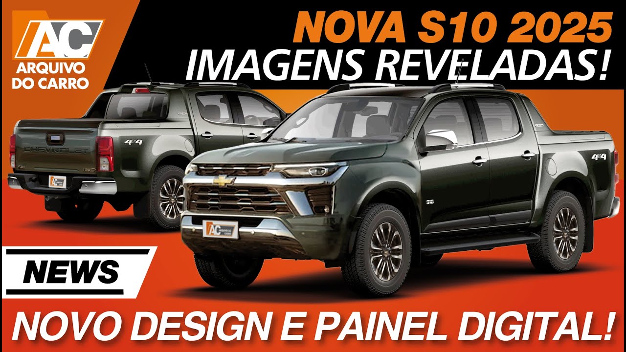 NOVA CHEVROLET S10 2025 REVELADA! VEJA OS NOVOS DESIGN E INTERIOR COM ...