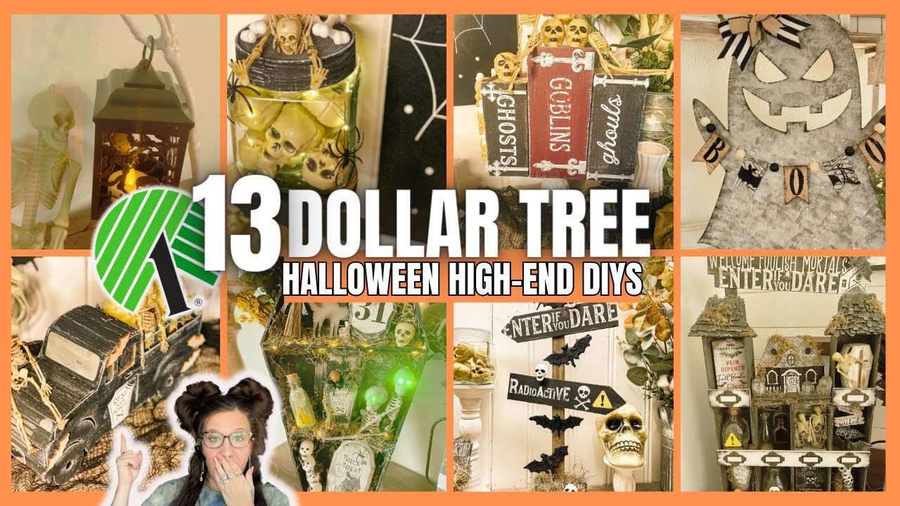 HIGH END DOLLAR TREE HALLOWEEN HOME DECOR DIYS ON A BUDGET | SPOOKY ...