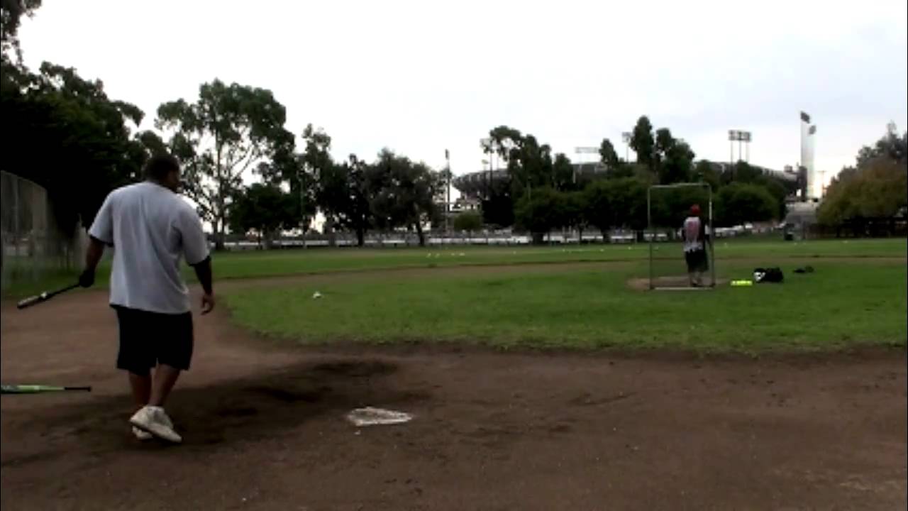 Softball Bp with Apex bullet balls and Demarini Legend - YouTube