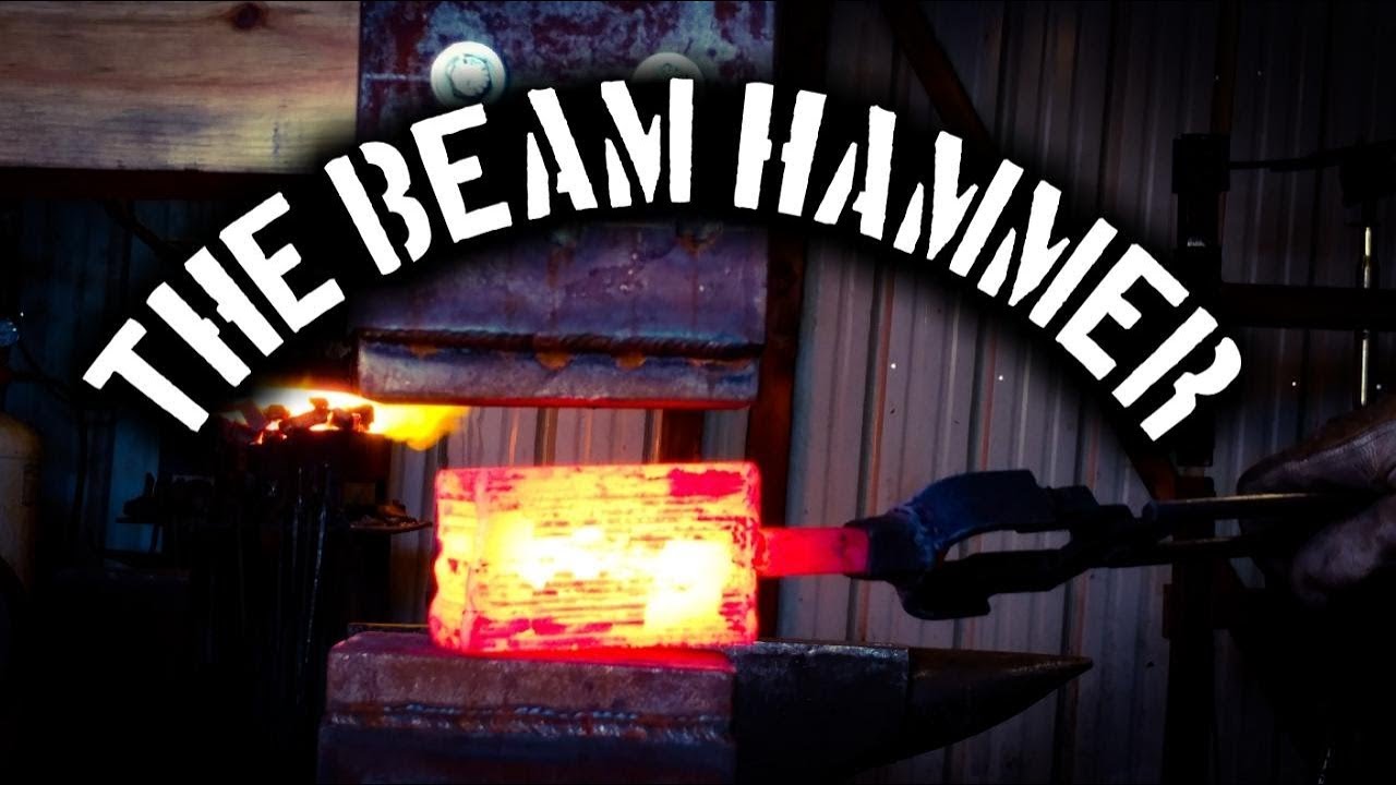 The Beam Hammer: A Wooden DIY Power Hammer for Blacksmiths! - YouTube