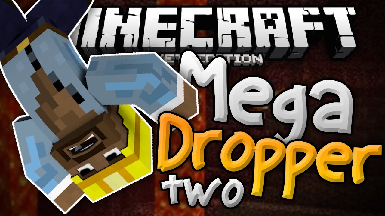 MORE SKYDIVING in MCPE!!! - Mega Dropper 2 Mini Game - Minecraft PE (Pocket Edition) - YouTube