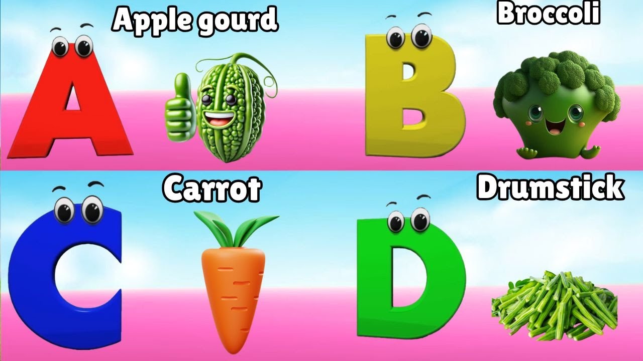 Vegetables ABC Song | Vegetables Alphabet Song | Phonics for Kids ...