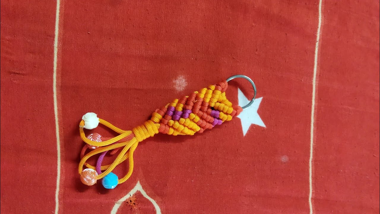 DIY macrame fish tail keychain /easy and beautiful /Handmade. - YouTube