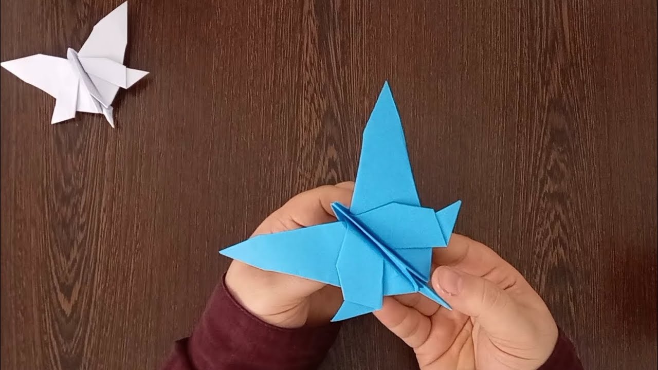 how to make origami flapping butterfly - YouTube