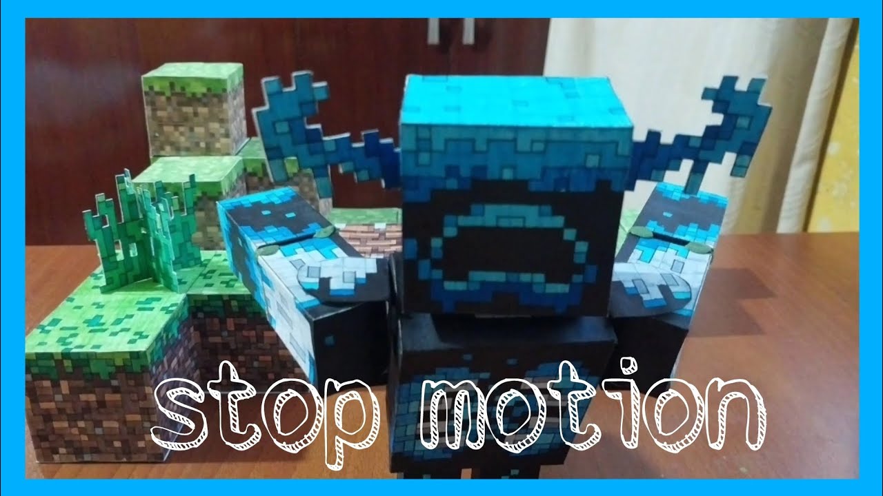 Warden -Stop motion- /Minecraft/Animación/ papercraft/. - YouTube