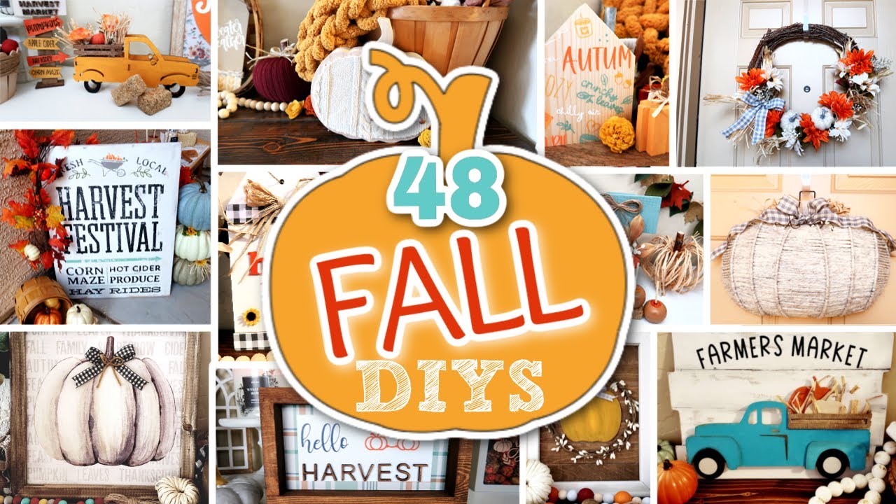 48 FALL DECOR DIYS | Mega Fall Craft Video! | Easy & Budget-Friendly ...