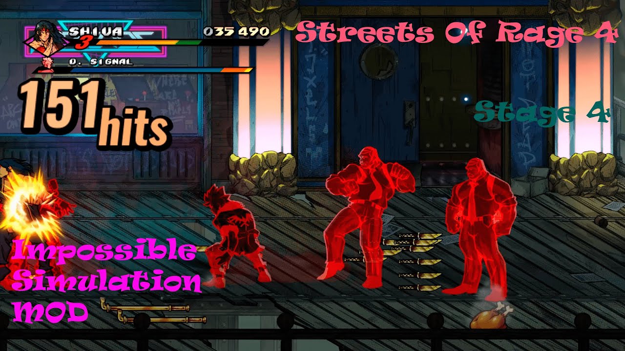 Streets of Rage 4 - Impossible MOD Simulation - Shiva - Stage 4 - YouTube