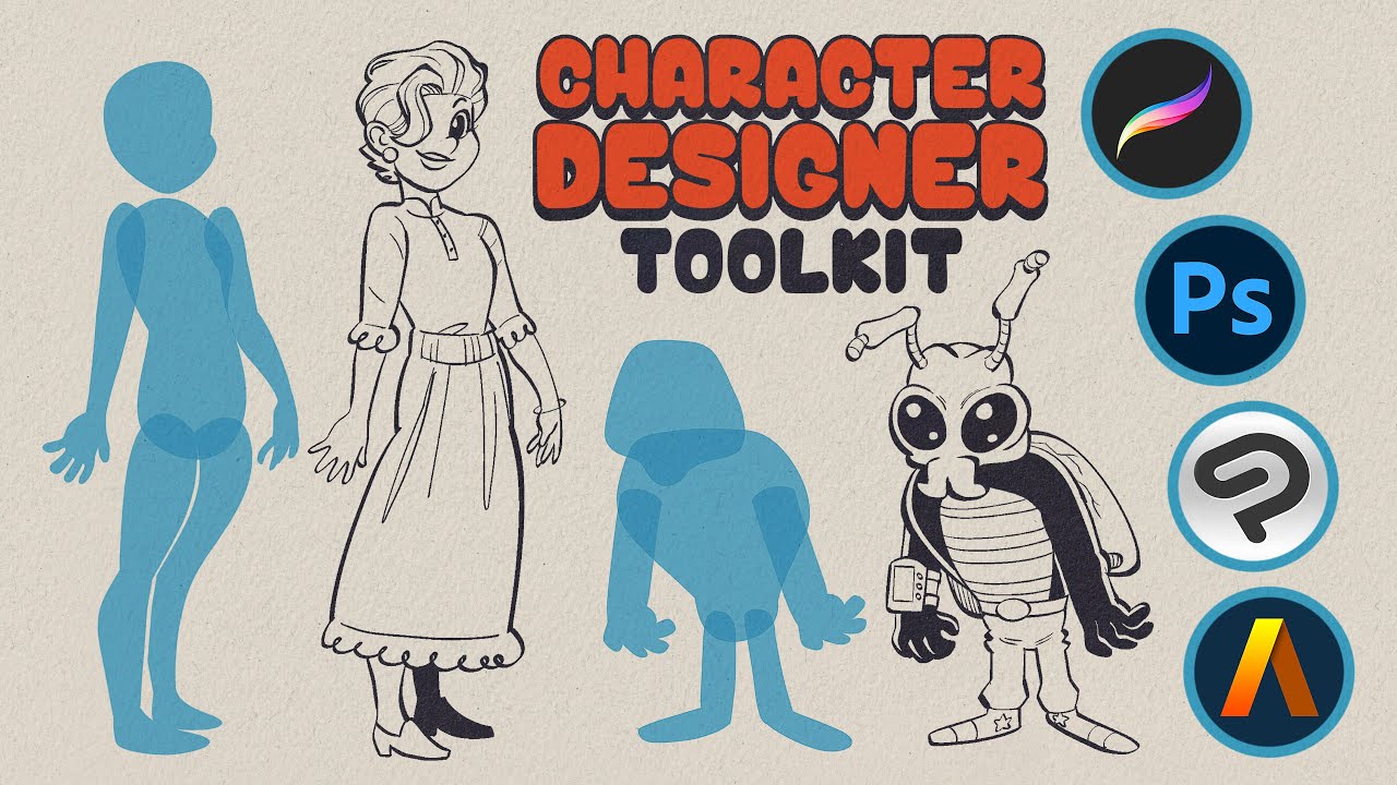 How to Use my Character Designer Toolkit for Procreate, Photoshop, Clip ...