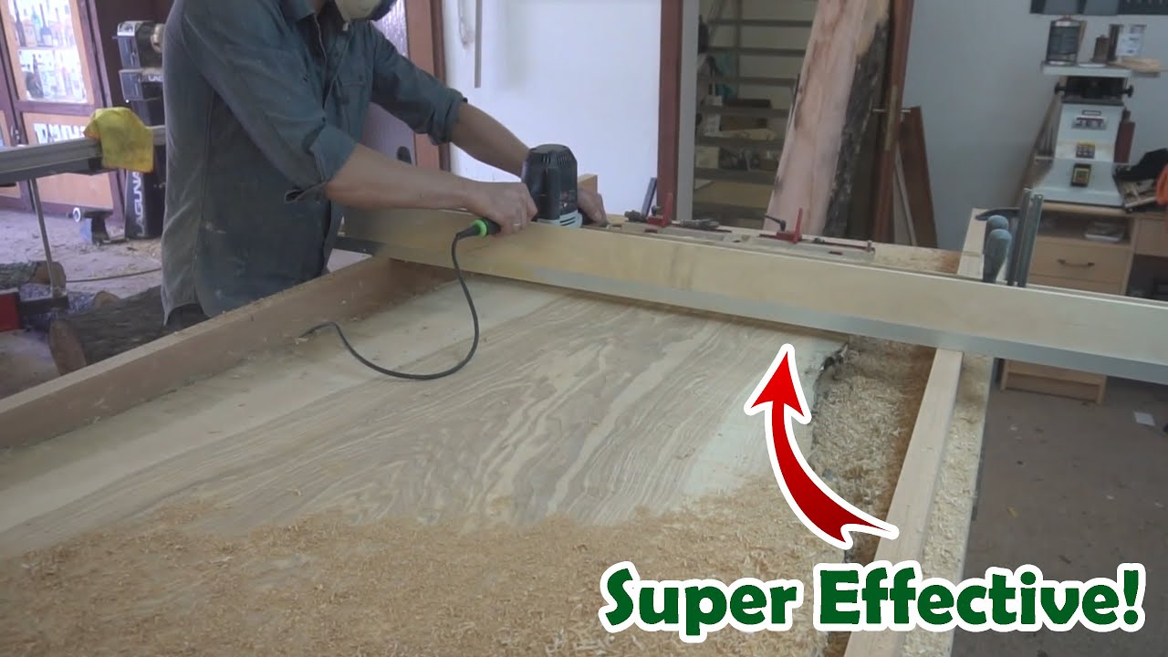 Flattening Huge Slabs Can be a Challenge. This Jig Makes your Life ...