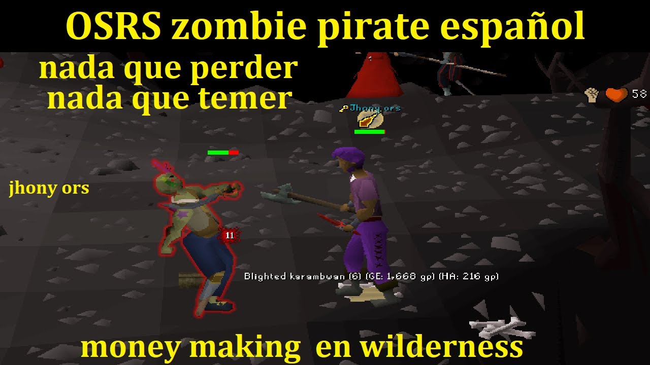 OSRS zombie pirate español (money making en wilderness) - YouTube