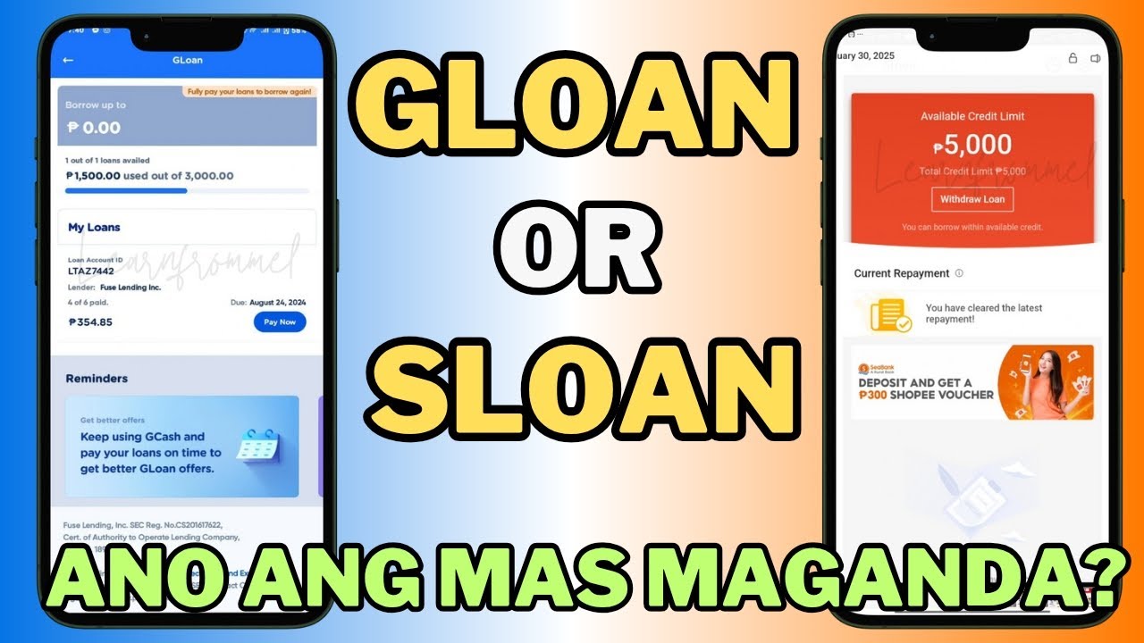 GLOAN OR SLOAN? ANO ANG MAS MAGANDA (INTEREST, CREDIT LIMIT, LOAN TERM ...