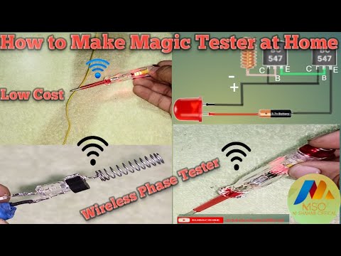 Home made wireless line tester|How to Make Magic Tester || Wireless AC ...
