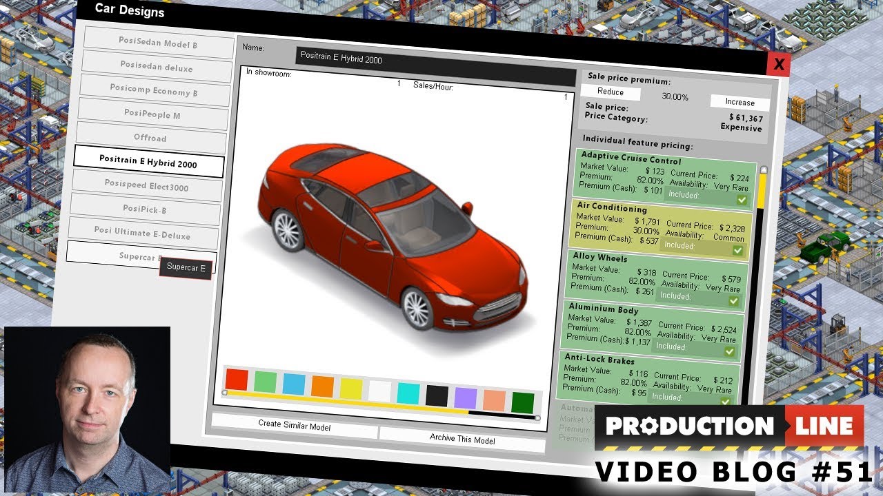 Production Line Game: Dev blog #51 (Car design GUI Changes) - YouTube