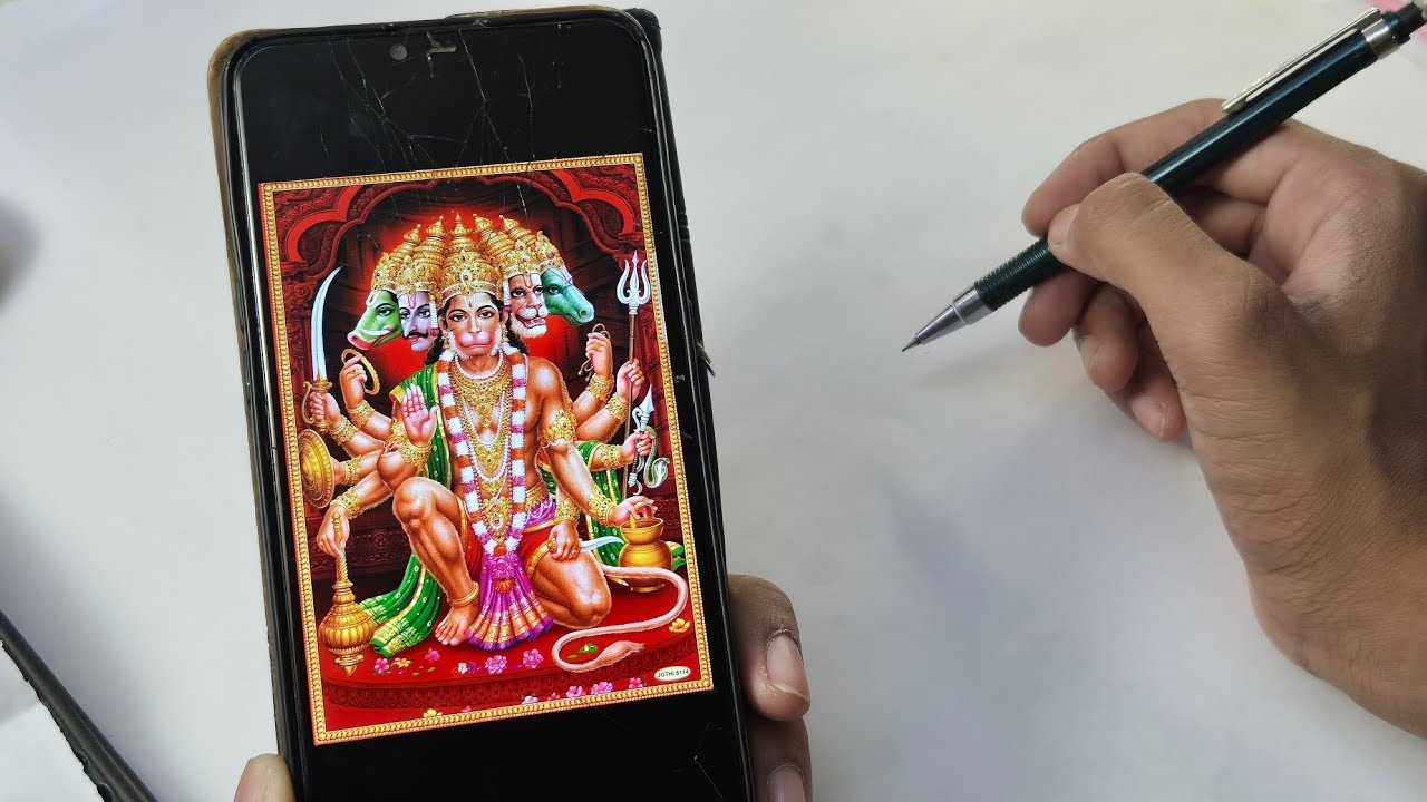 How To Draw Panchmukhi Hanuman Ji 🥰,Step By Step, Full Tutorial, Part-1 ...