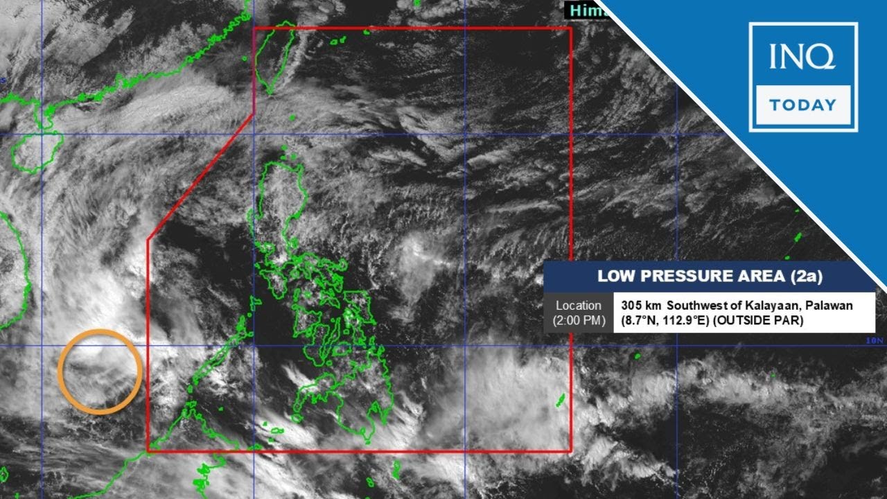 Pagasa monitoring LPA off Palawan | INQToday - YouTube