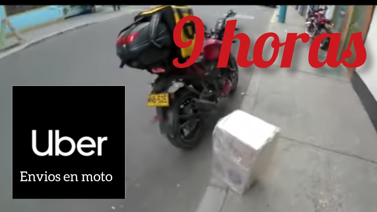 como es trabajar con Uber driver en moto 9 horas - YouTube