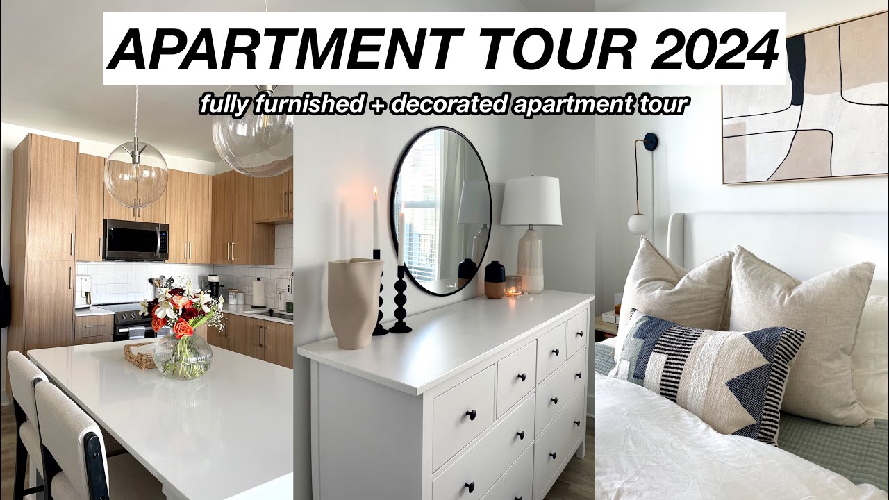FULLY FURNISHED + DECORATED APARTMENT TOUR | atlanta apartment tour ...