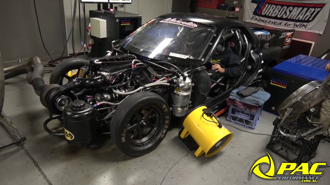 PAC PERFORMANCE - JASON BOTH'S #BILLETBYPAC 20B POWERED RX7 DYNO RUN ...