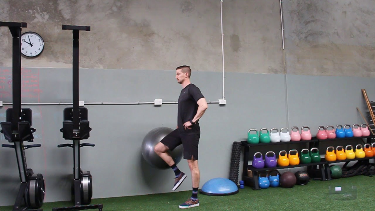 Wall Fit Ball Glute Hold Youtube