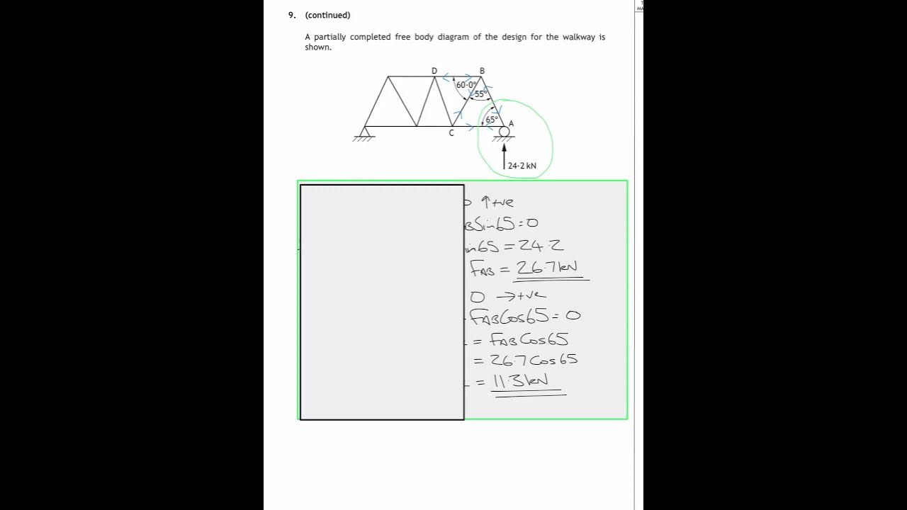 Structural Nodal Analysis past paper - Higher Engineering Science - YouTube