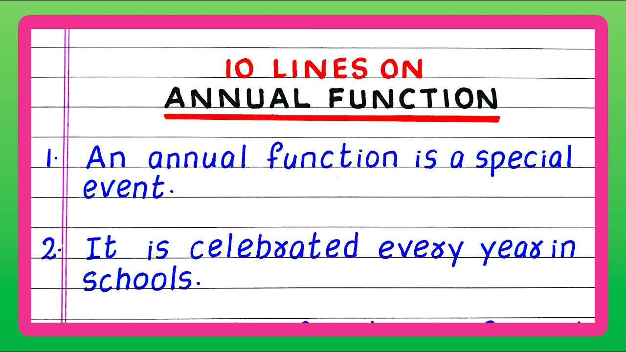 10 Lines on Annual Function | Annual Day | Few Lines on Annual Function ...