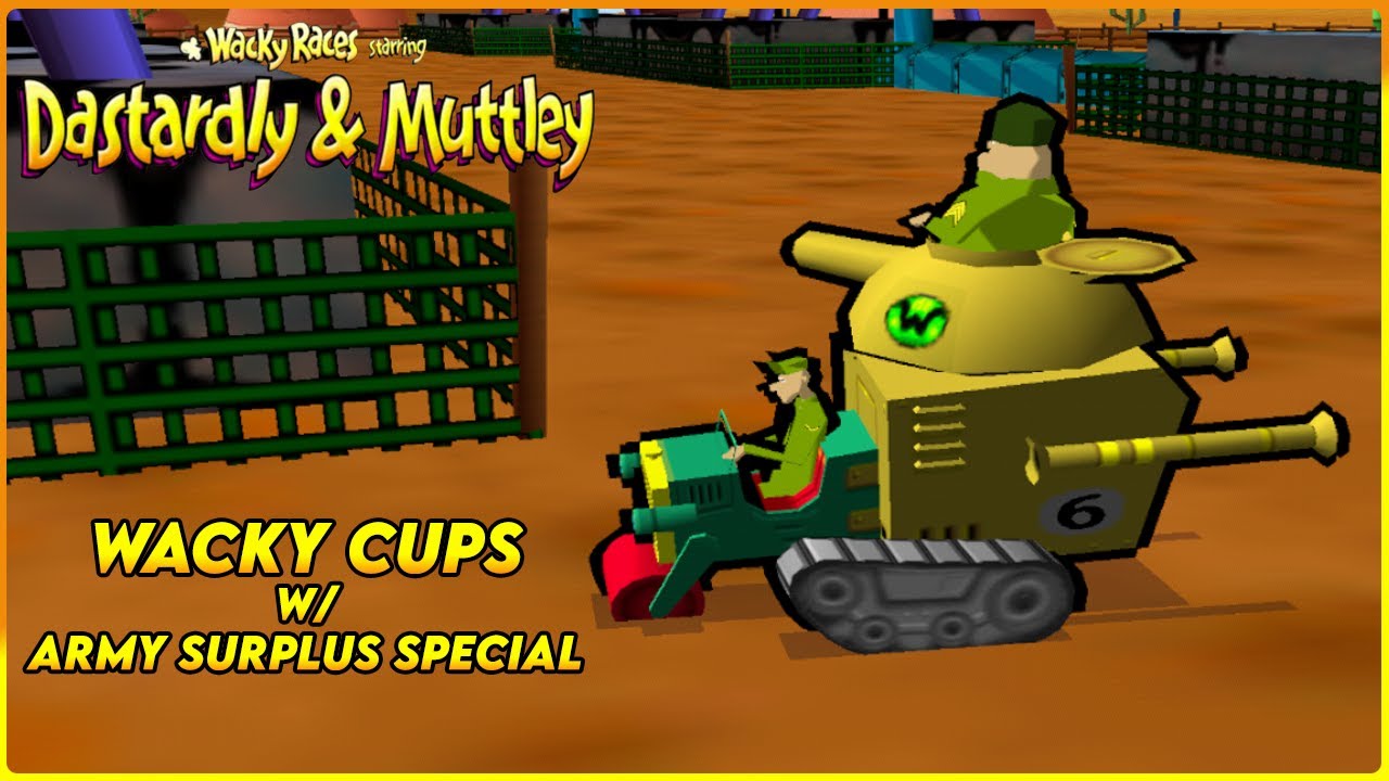 Wacky Races Starring Dastardly & Muttley - Wacky Cups w/ Army Surplus ...