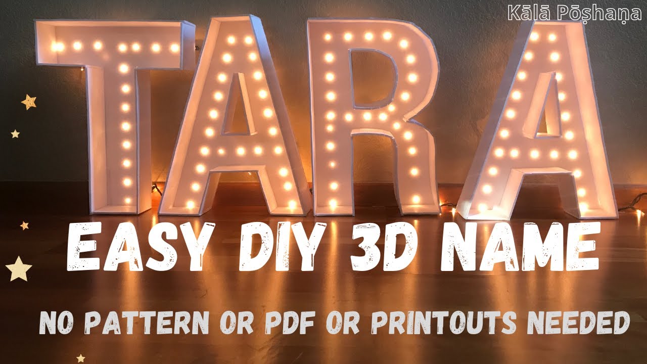 How to make 3D Letters | Marquee letters |No Pattern or PDF needed|DIY ...
