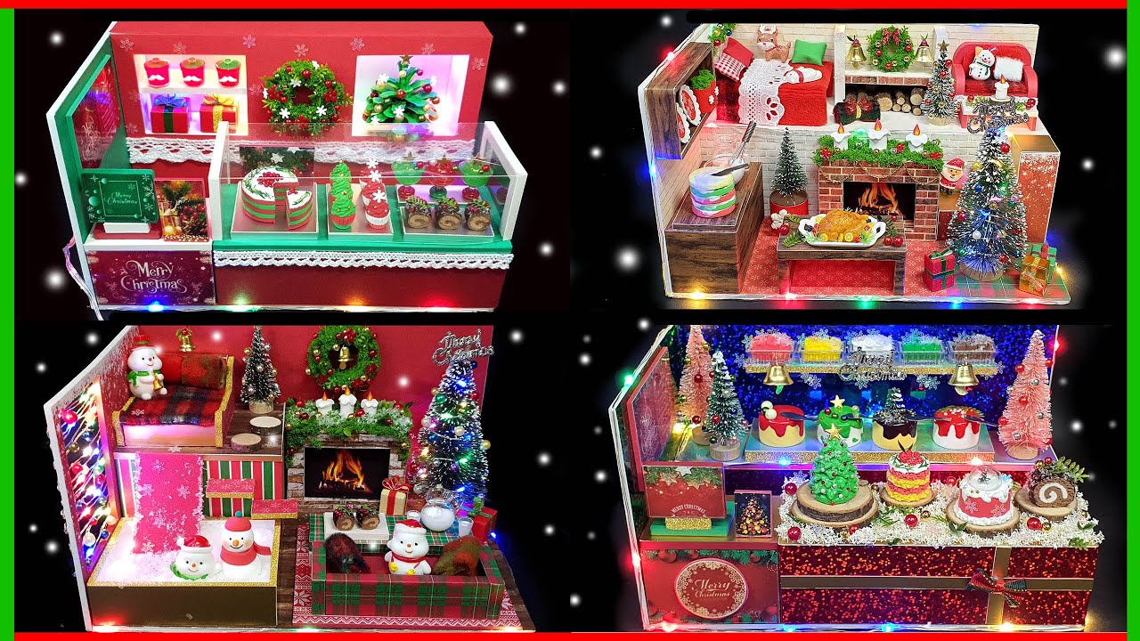 #diy #how 4 DIY Miniature Christmas compilation♥Making Christmas House ...