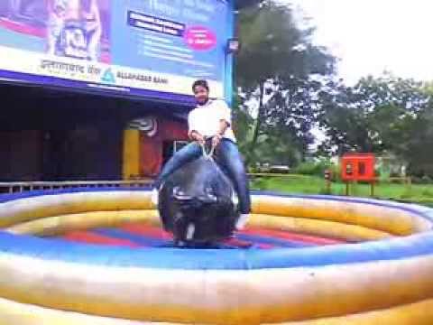 BULL RIDING with holding a rope - YouTube