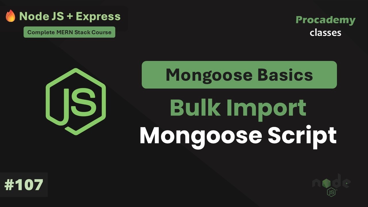 How to Bulk Import Data into MongoDB from Node JS | Building a Custom ...