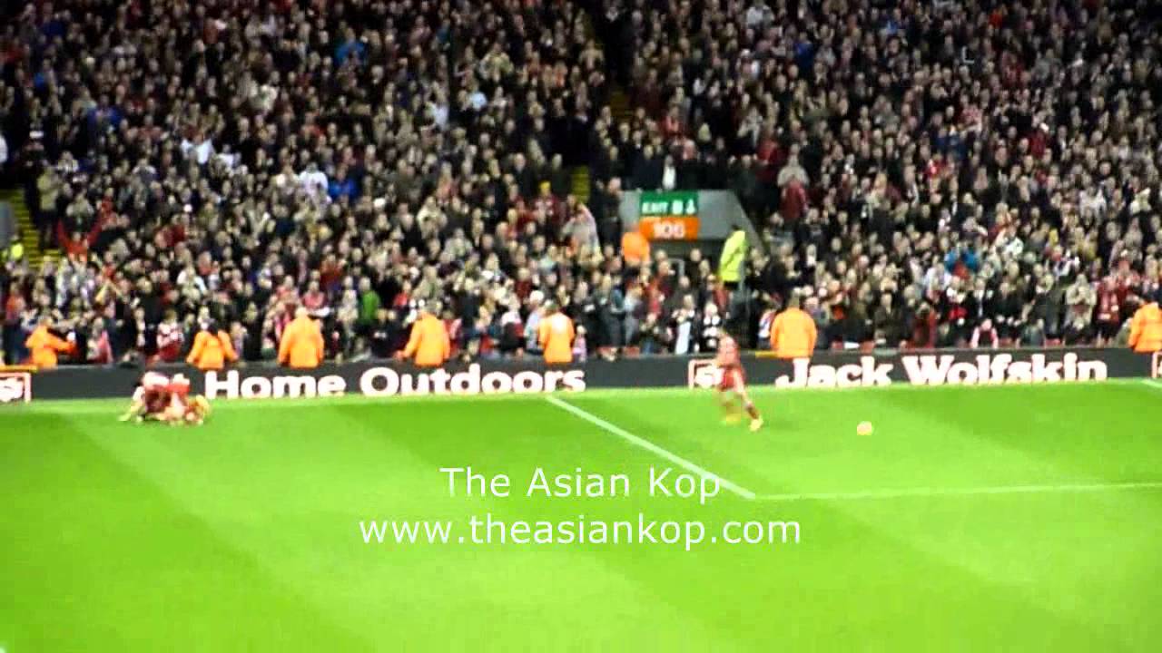 *ANFIELD VIEW* Maxi Rodriguez Goal Against Blackburn (26/12/2011) - YouTube