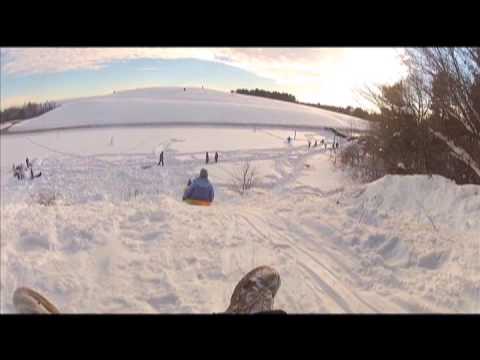 Sledding in Hampton - YouTube