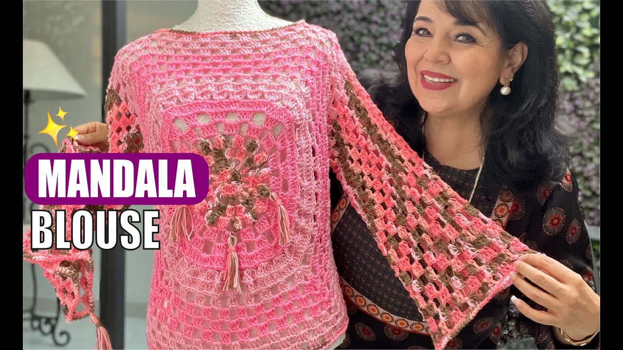 Mandala Blouse / How to crochet - EASY AND FAST - BY LAURA CEPEDA - YouTube