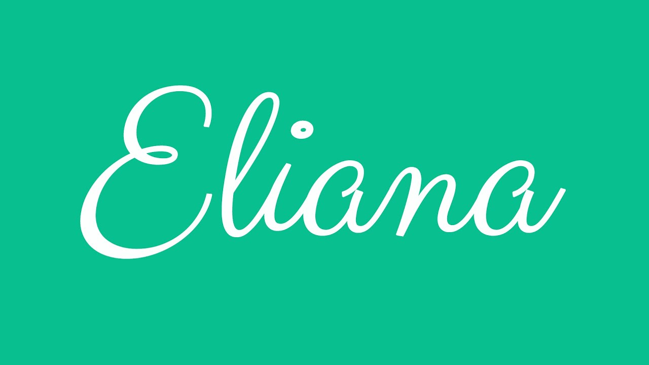 Learn how to Sign the Name Eliana Stylishly in Cursive Writing - YouTube