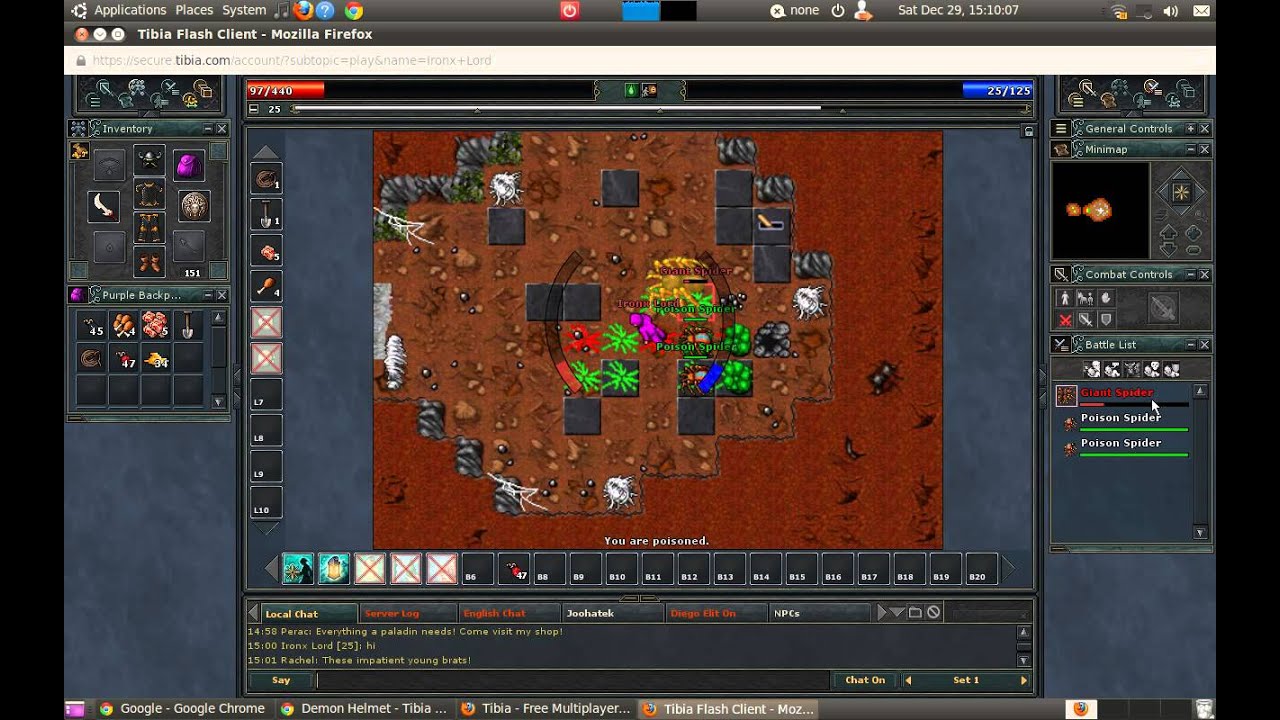 Knight 25 x Giant Spider - Tibia - YouTube