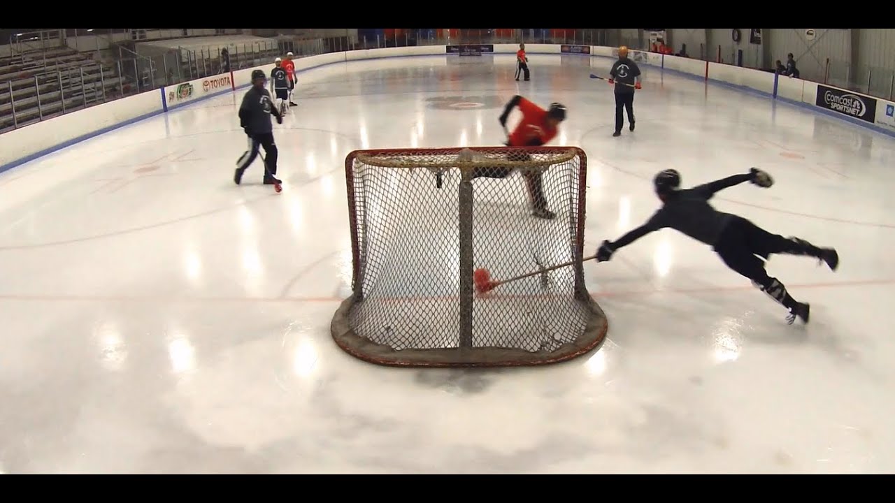 Philadelphia Broomball League Game-winning Goal 3/15/2015 - YouTube