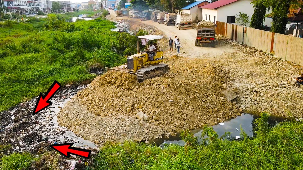 Activities Machinery For Construction Of Electric Poles By Dozer ...