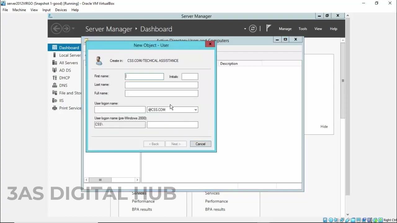 COC3:PART_3:CREATE ORGANIZATIONAL UNIT AND USERS! - YouTube