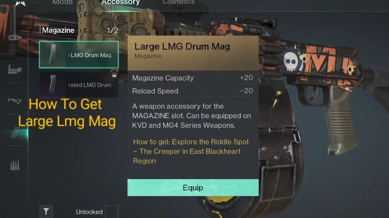 How to get large Lmg Drum Mag ? Updated Once Human - YouTube
