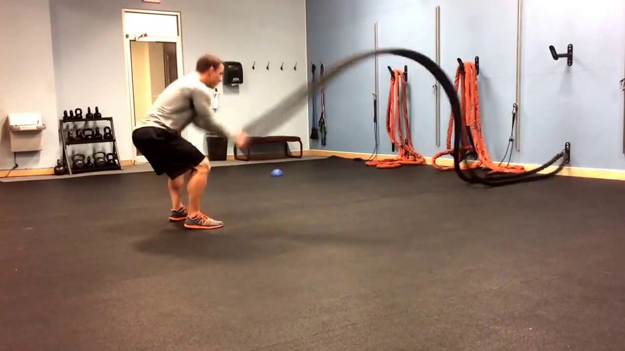 Battling rope circuit - YouTube