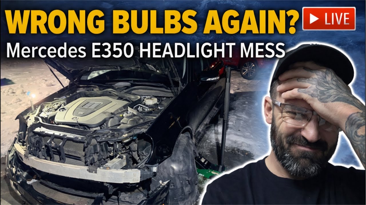 Mercedes Headlight Assembly & Bumper ReInstall (PART 2) | Mobile ...