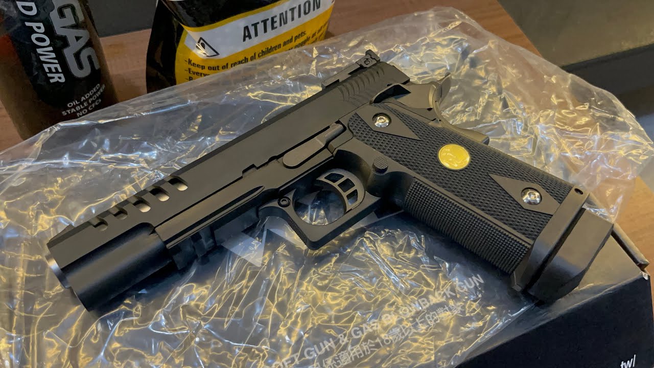 WE Airsoft Hi-Capa 5.1 Type K Semi and Full Automatic unboxing and ...
