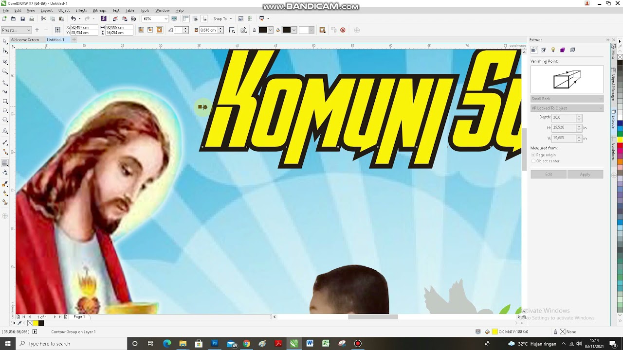 DESAIN SPANDUK KOMUNI SUCI PERTAMA KATOLIK - YouTube