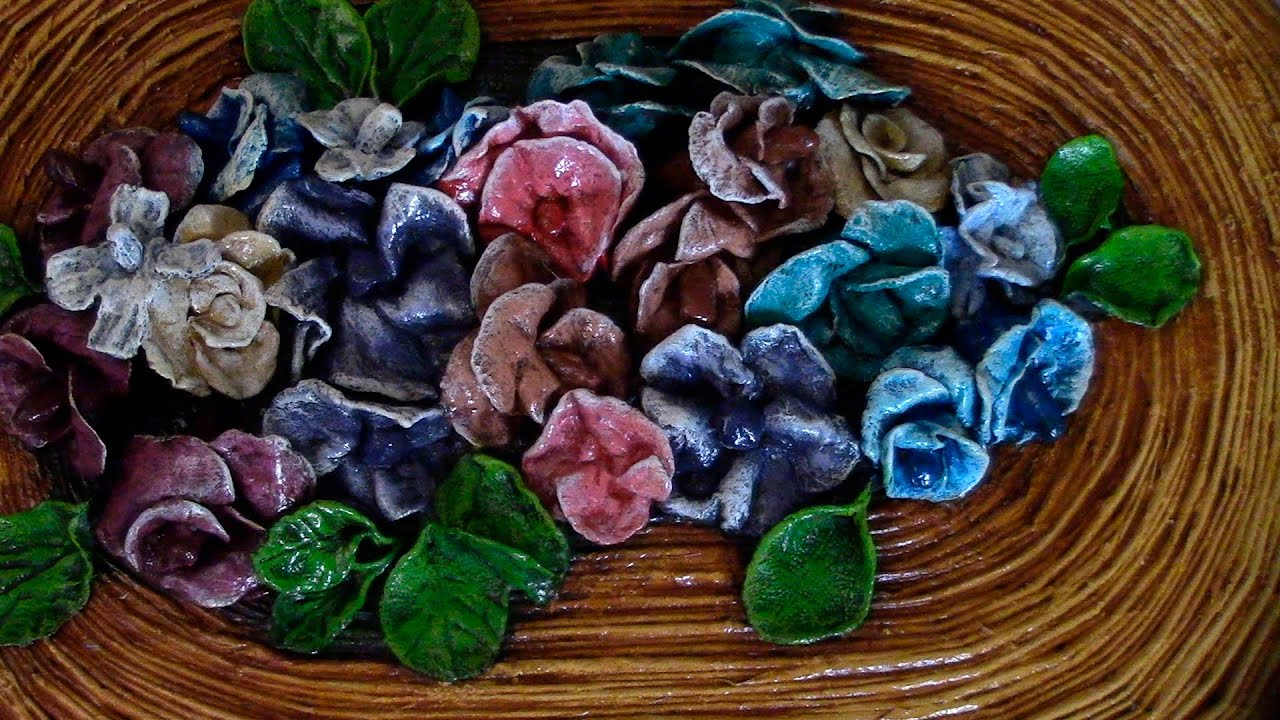 FLORES DE MASA DE PAPEL - PAPER MASS FLOWERS - YouTube