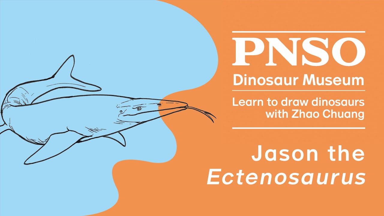 041 Jason the Ectenosaurus | Learn to Draw Dinosaurs with ZHAO Chuang ...