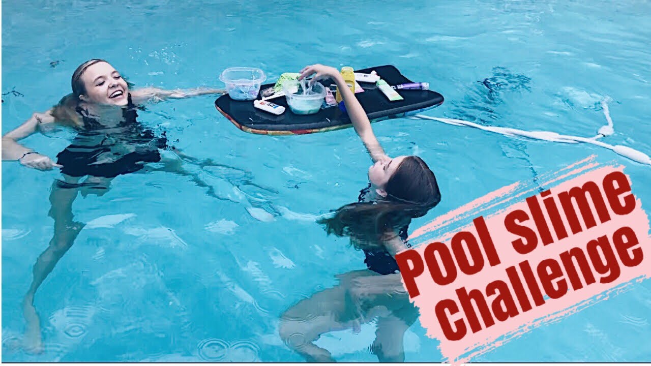 POOL SLIME CHALLENGE | treading water the whole time!! - YouTube